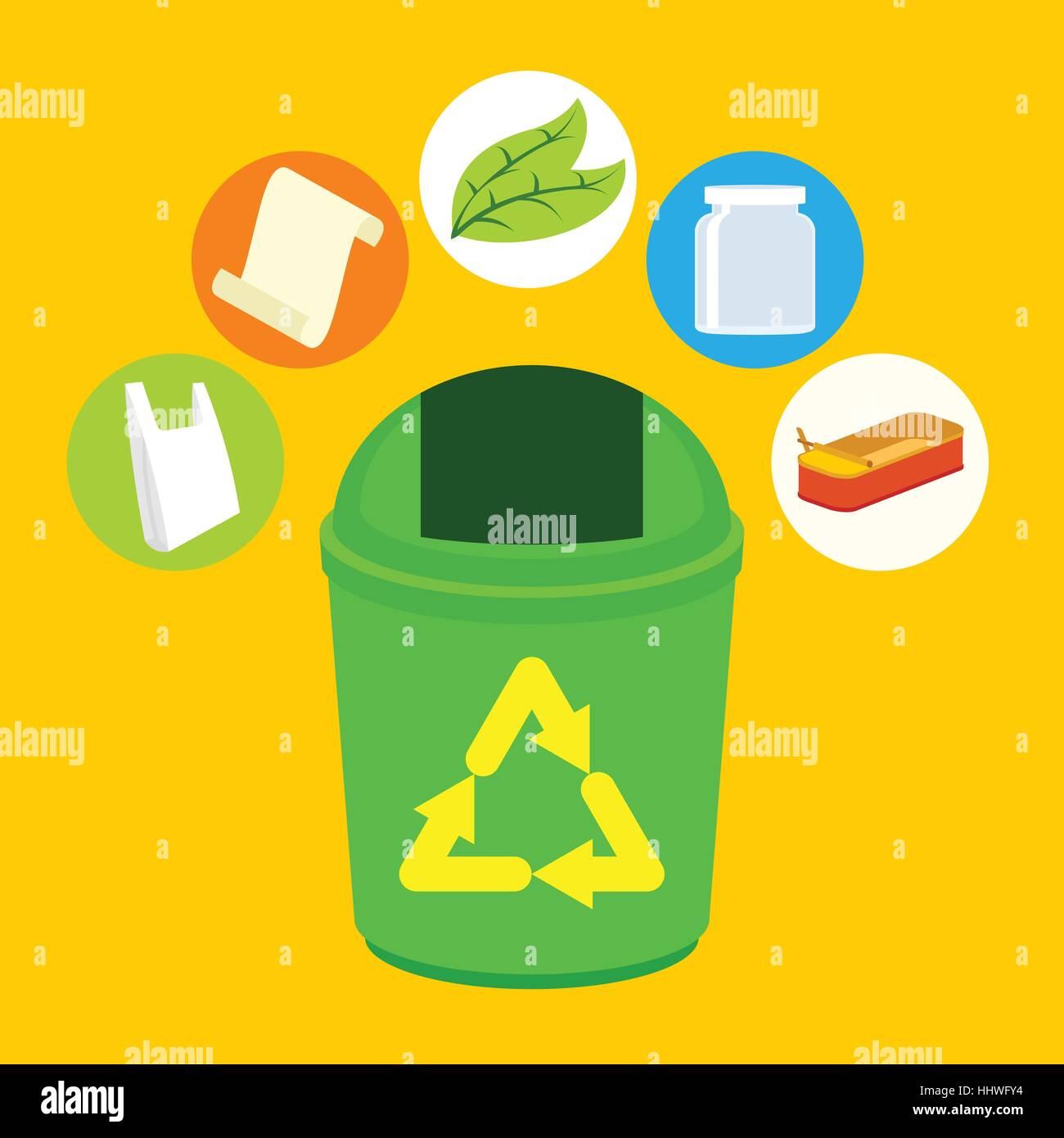 recycle trash bin vector illustration design concept Stock Vector Image ...