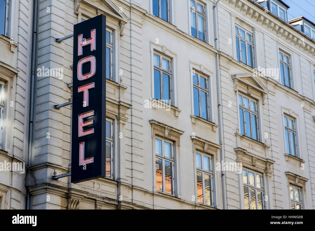 Hotel Neon Sign Stock Photo - Alamy