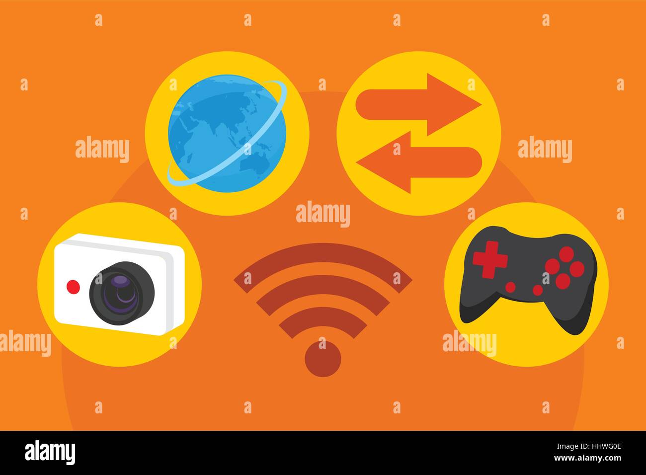 wireless system devices vector illustration design concept Stock Vector ...