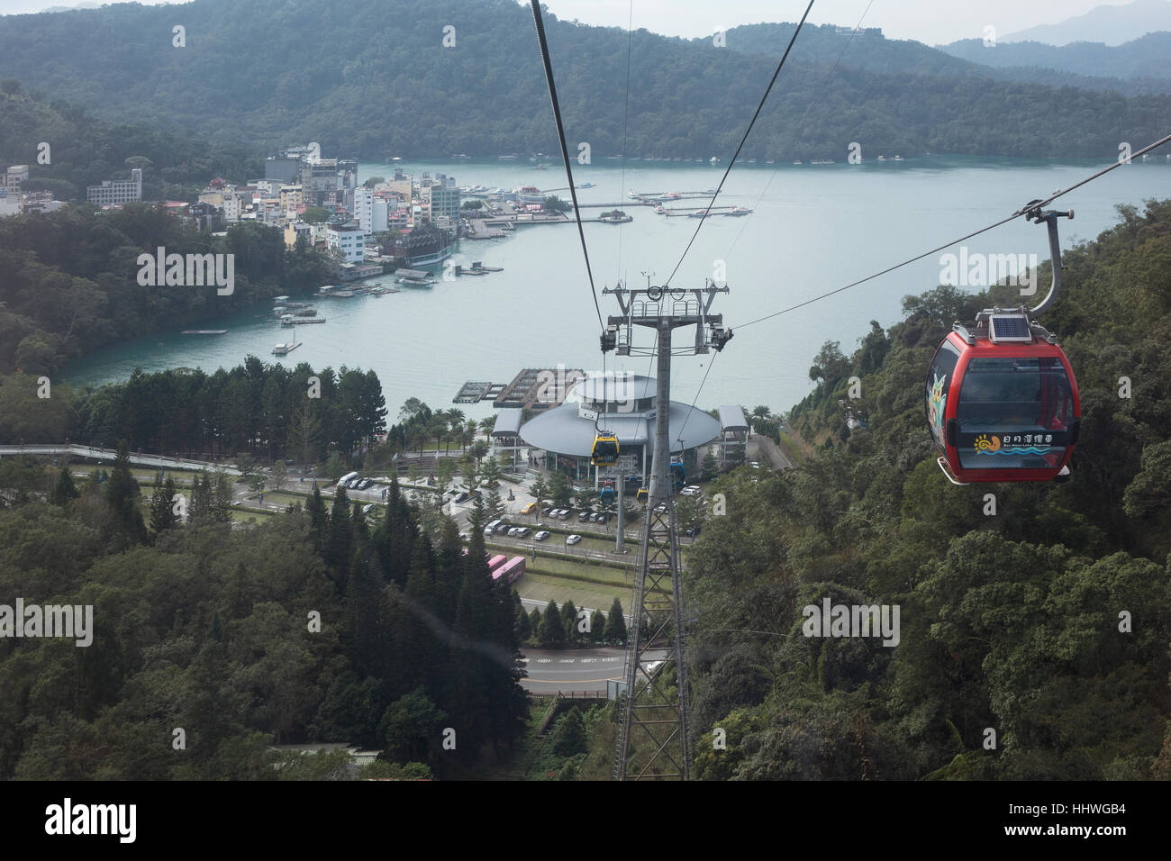 Taiwan, Sun Moon lake, Ita Thao from cable car Stock Photo - Alamy