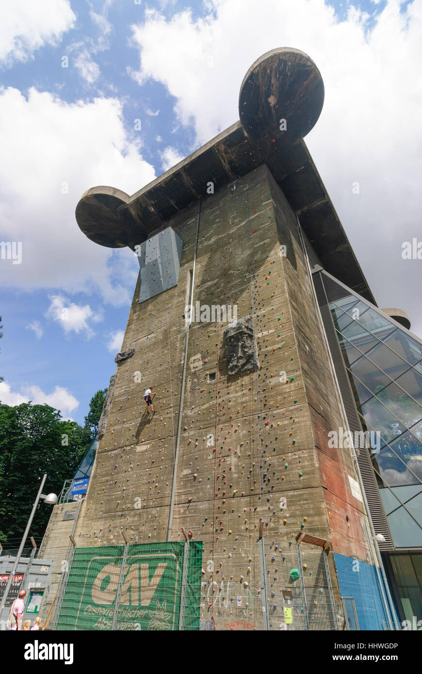 Wien, Vienna: Former Flakturm, today climbing tower and house of the ...