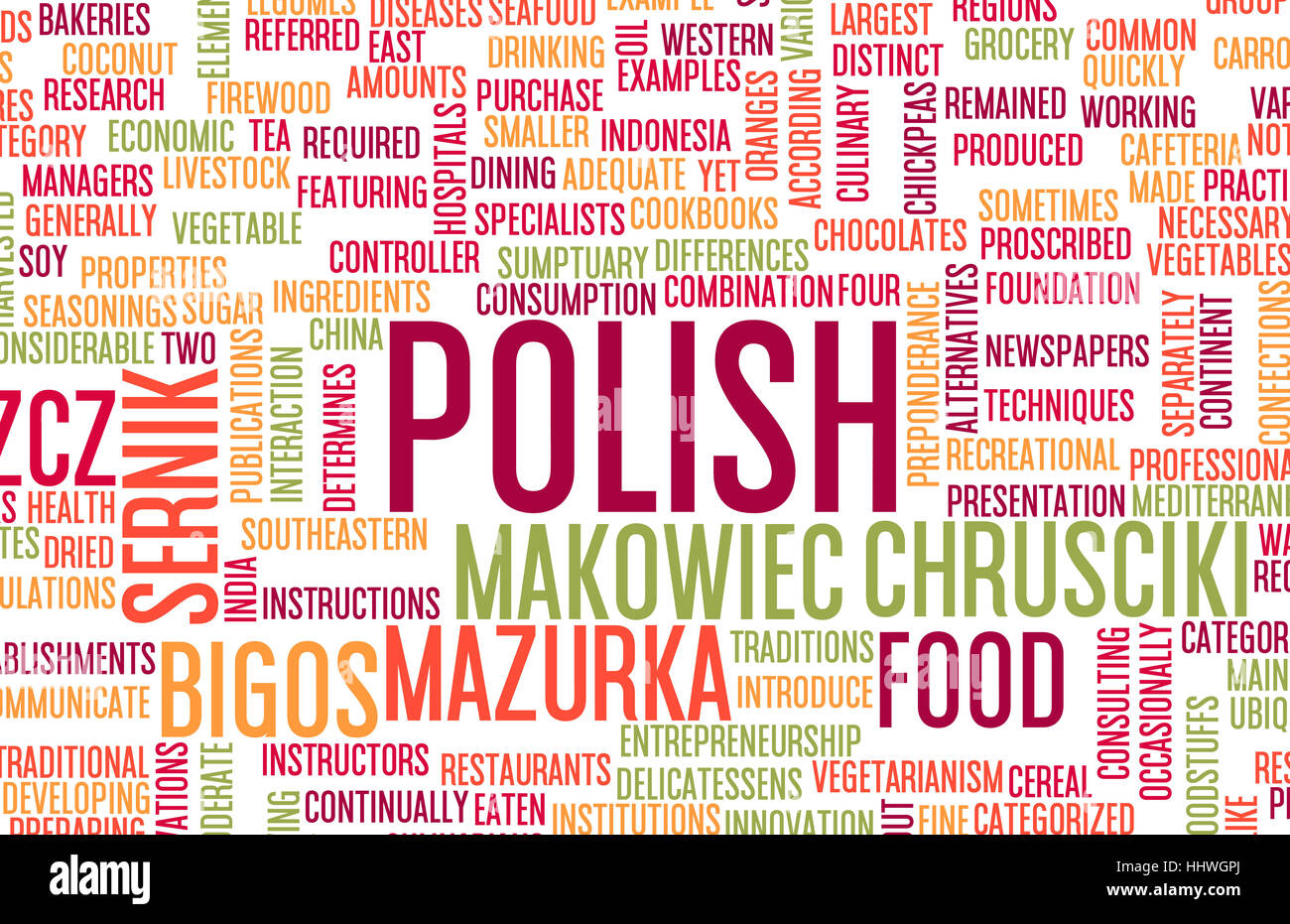 Polish Food and Cuisine Menu Background with Local Dishes Stock Photo ...