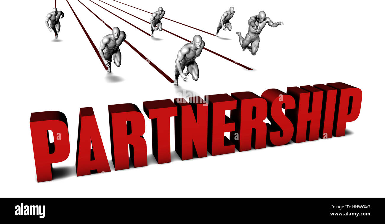 Better Partnership with a Business Team Racing Concept Stock Photo - Alamy