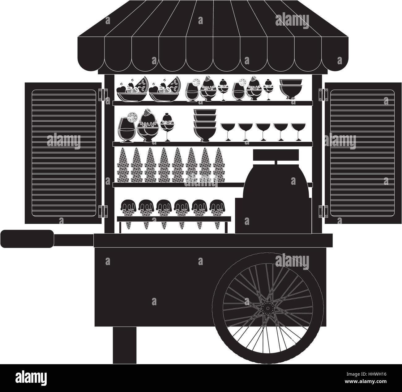 Ice cream cycle Stock Vector Images - Alamy