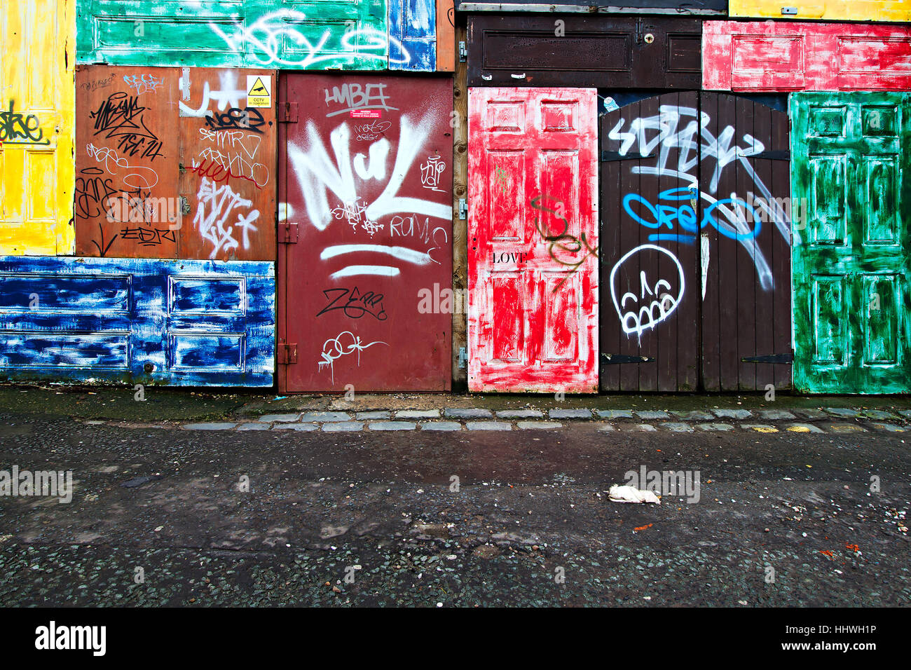 Amazing colorful graffiti in the Baltic Triangle area of Liverpool UK ...