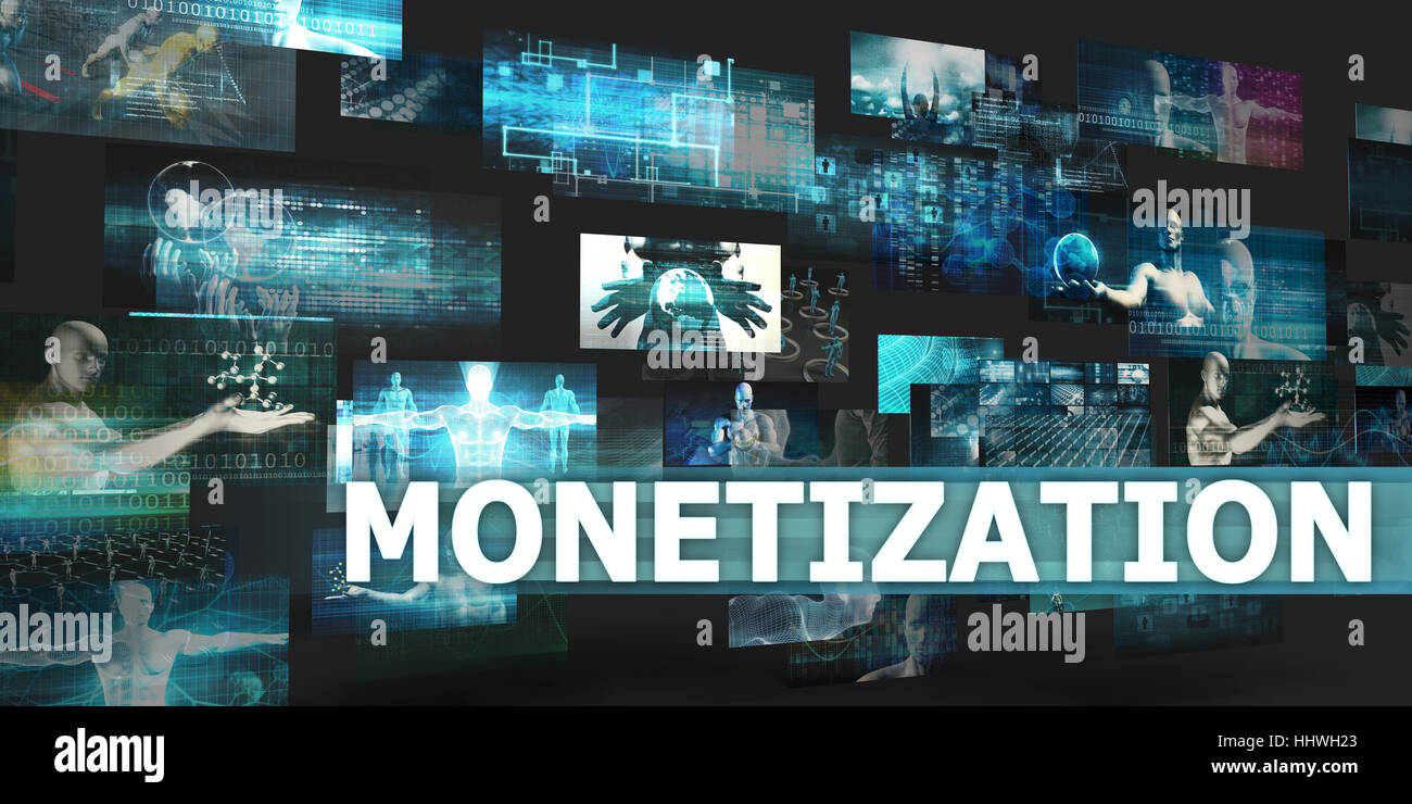 Monetization Presentation Background with Technology Abstract Art Stock ...