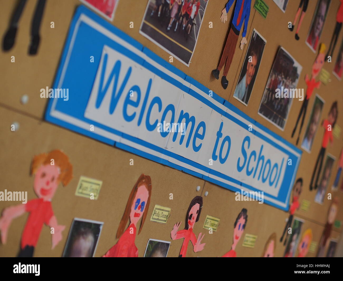 Welcome to school banner in primary school Stock Photo - Alamy