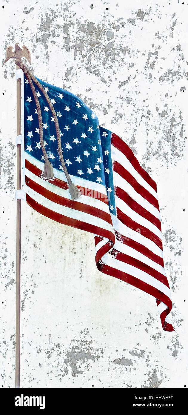 Old weathered antique american flag hi-res stock photography and images ...