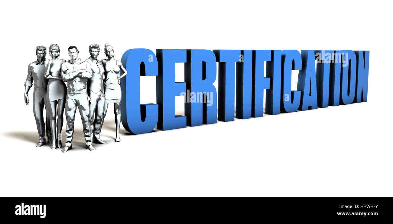 Certification Business Concept as a Presentation Background Stock Photo ...