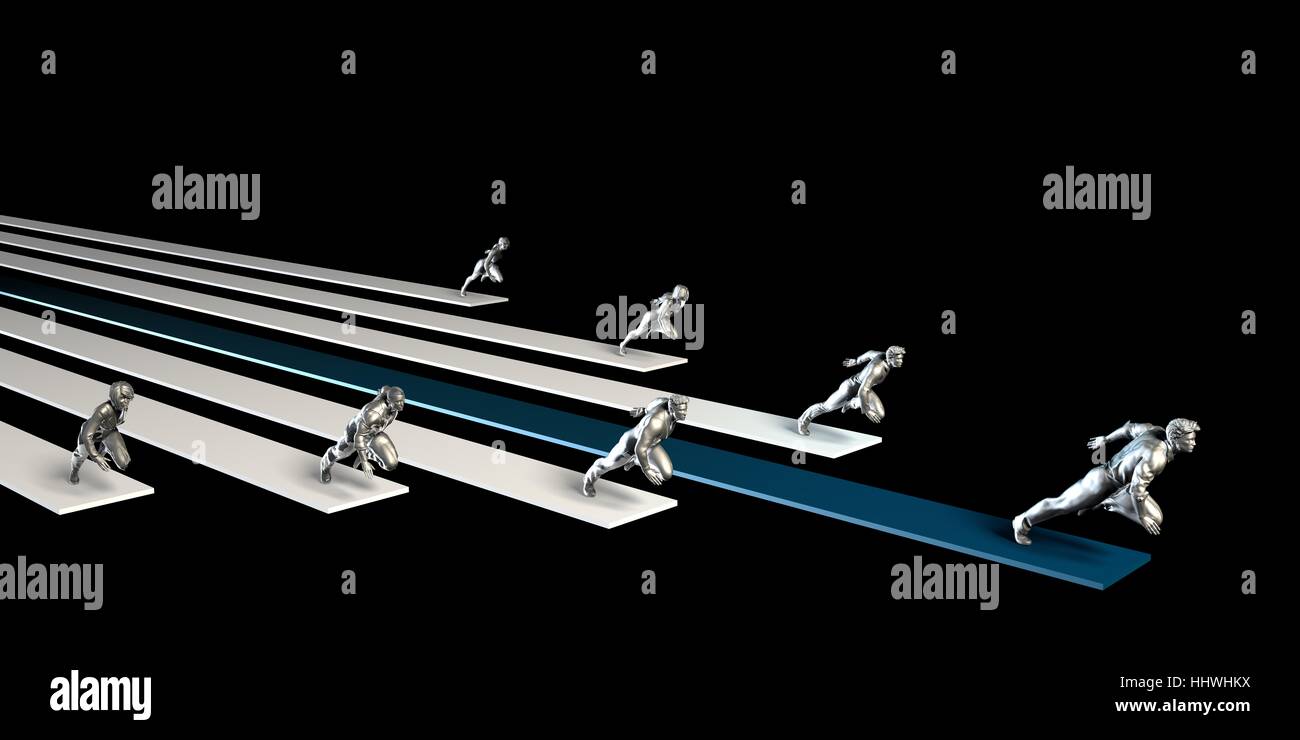 Competitive Advantage in a Business Competition Environment Stock Photo ...