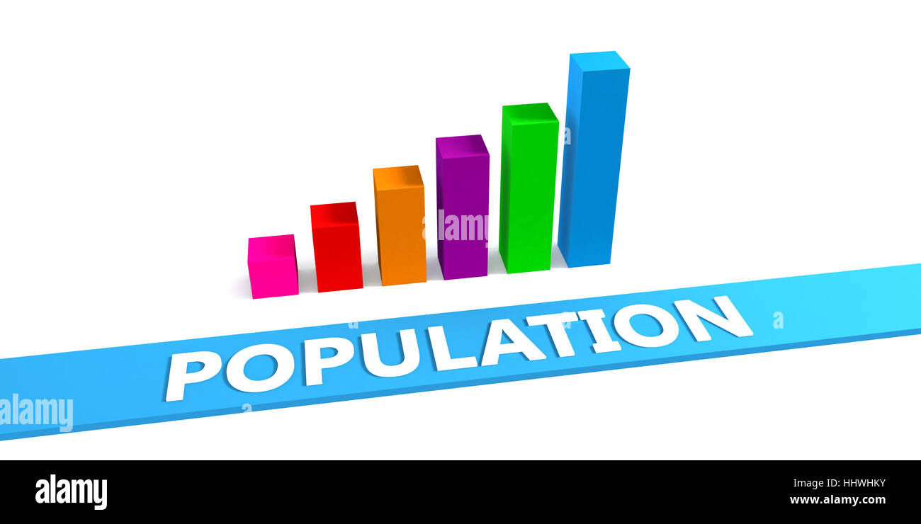 Great Population Concept with Good Chart Showing Progress Stock Photo ...