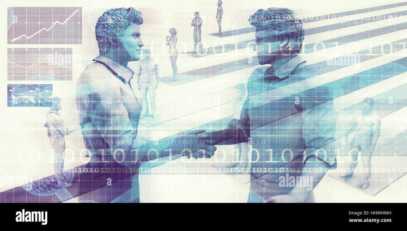 Virtualization Business Technology as an Abstract Background Stock ...