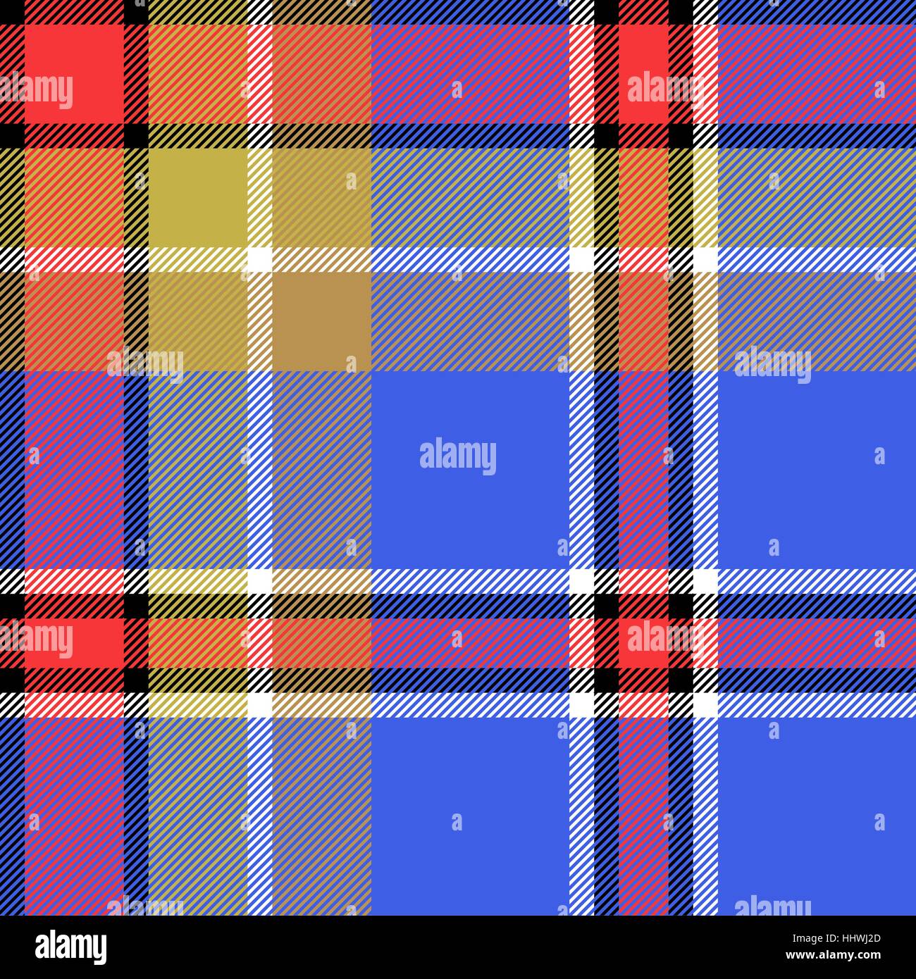 Blue check fabric texture seamless pattern. Vector illustration Stock ...