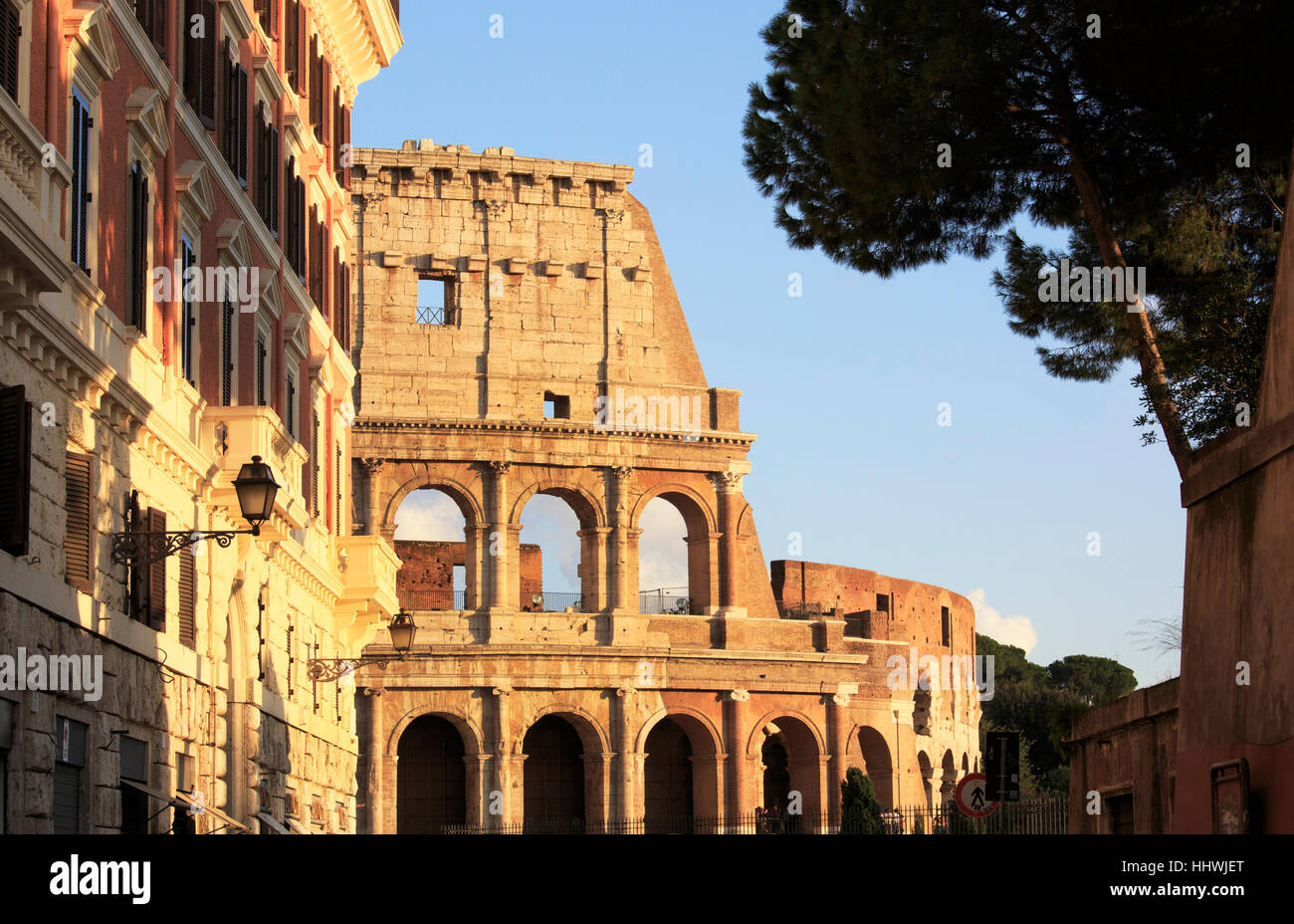 The Colosseum bathed in autumn sunshine, Rome, Italy, Europe Stock ...