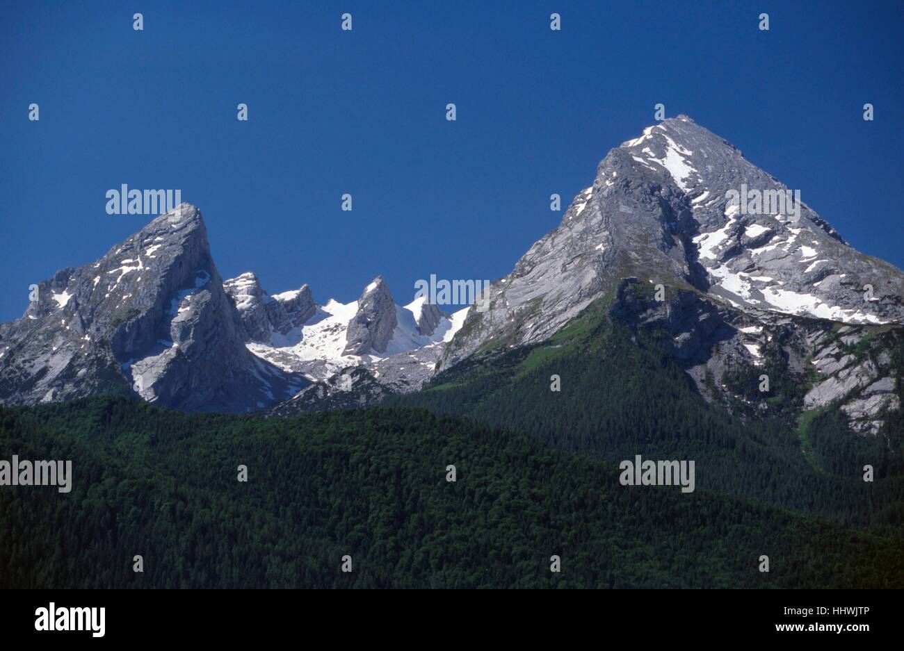 Peak of Hochkalter (2607m) in Berchtesgarden, Germany, Bavaria Stock ...