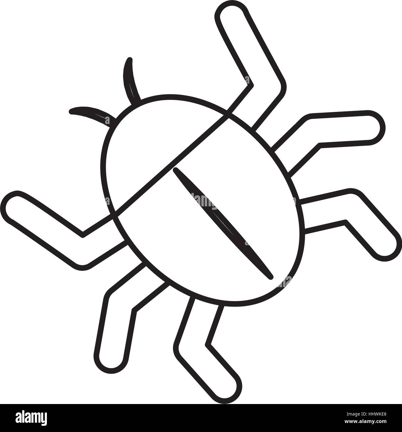 Isolated bug symbol Stock Vector Image & Art - Alamy