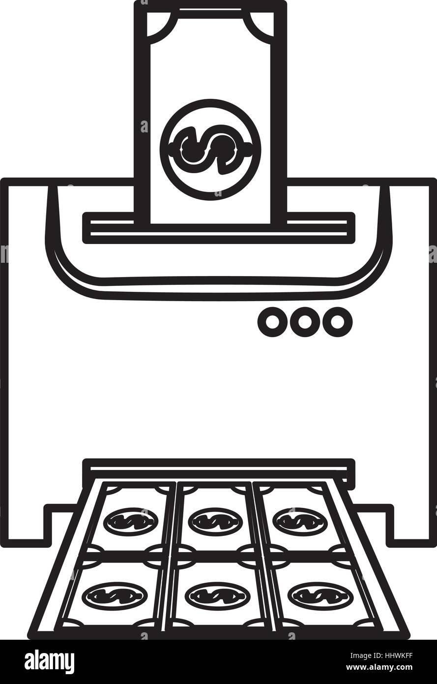 money printing machine Stock Vector Image & Art - Alamy