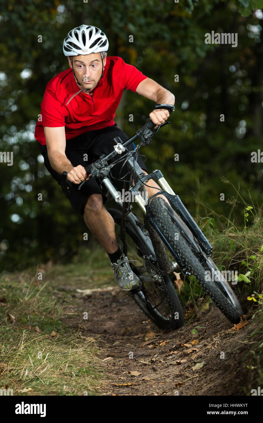 cyclist on the mountain bike Stock Photo - Alamy