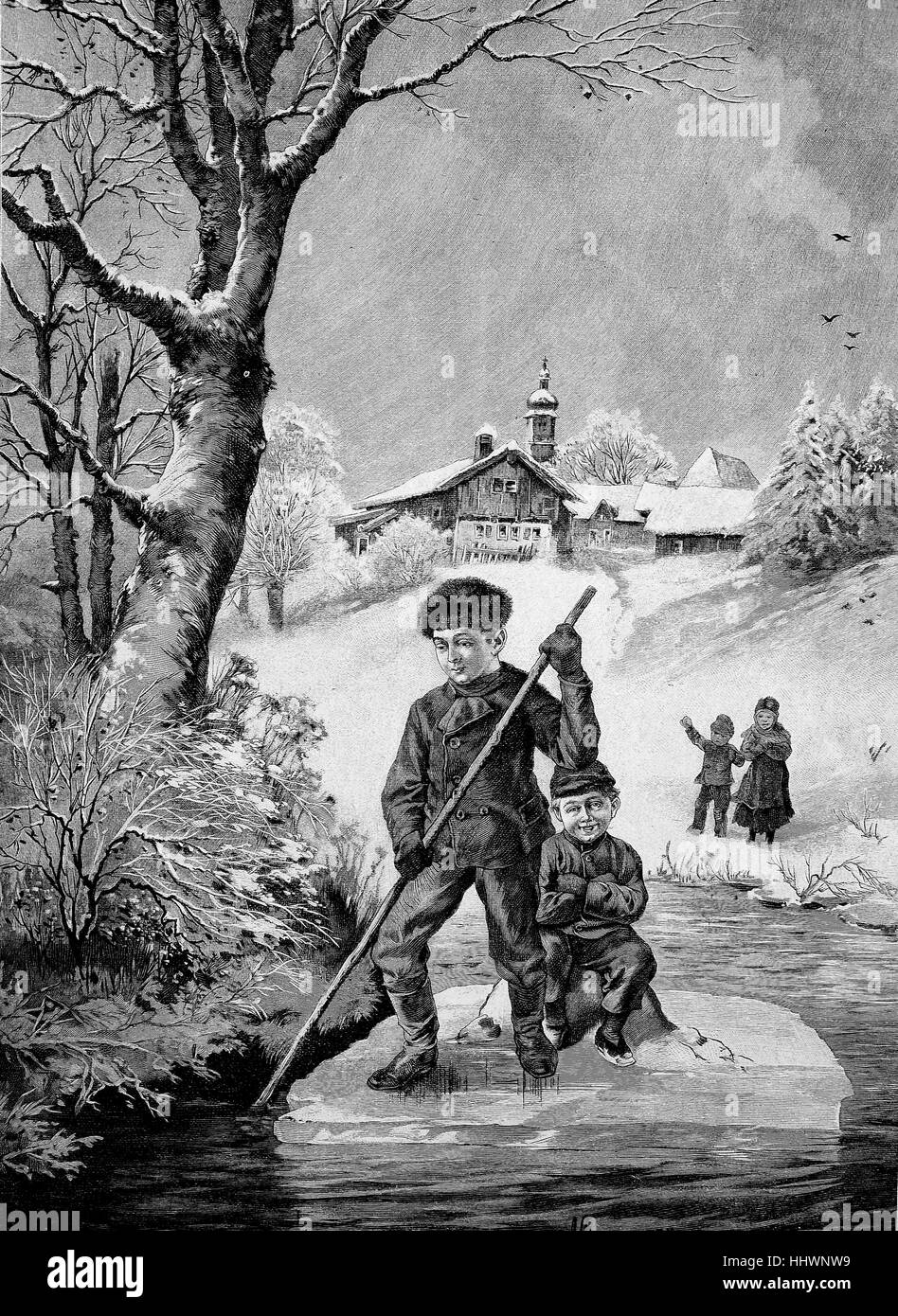 Ice floe on black Black and White Stock Photos & Images - Alamy