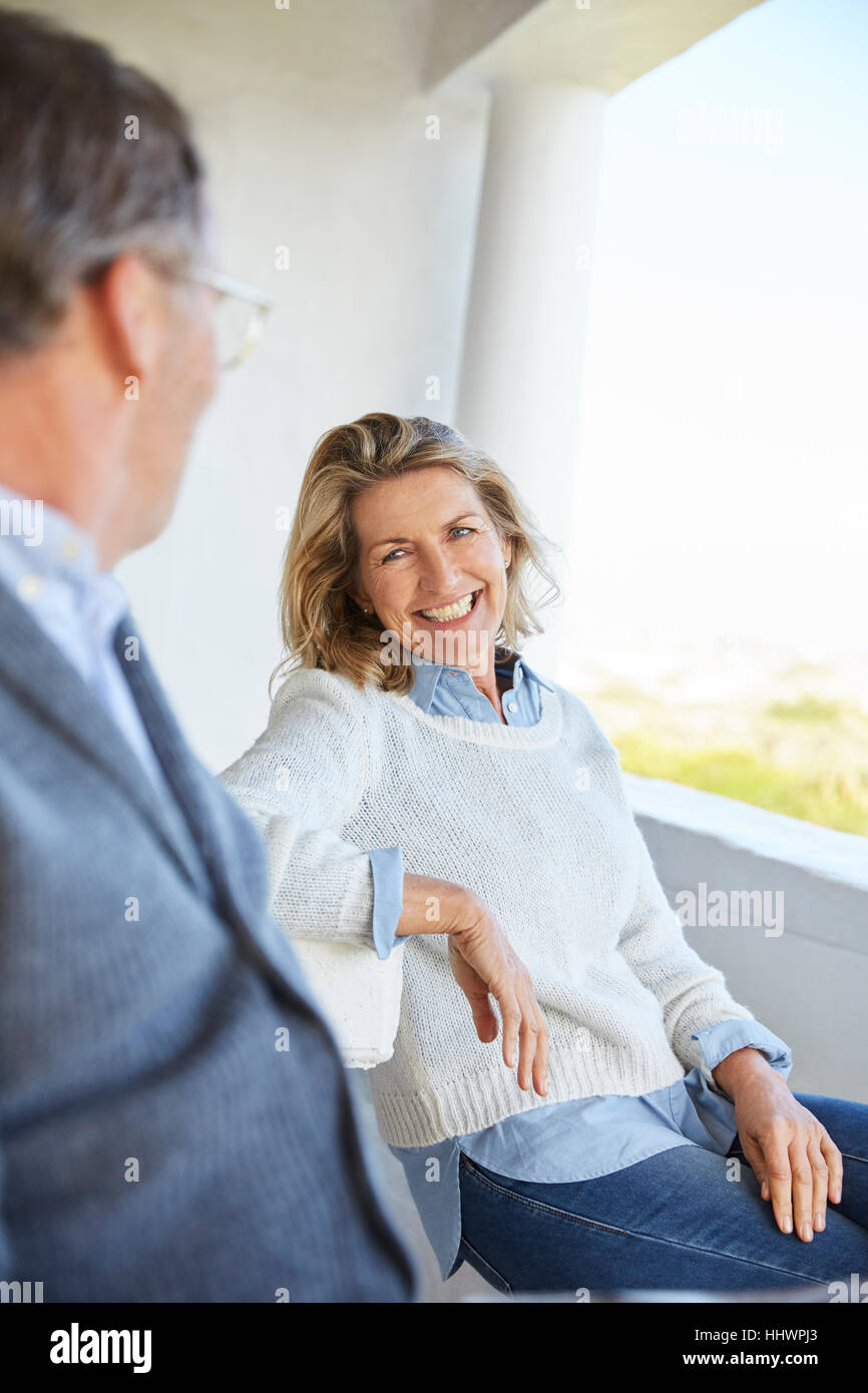 Selective focus senior man talking hi-res stock photography and images ...