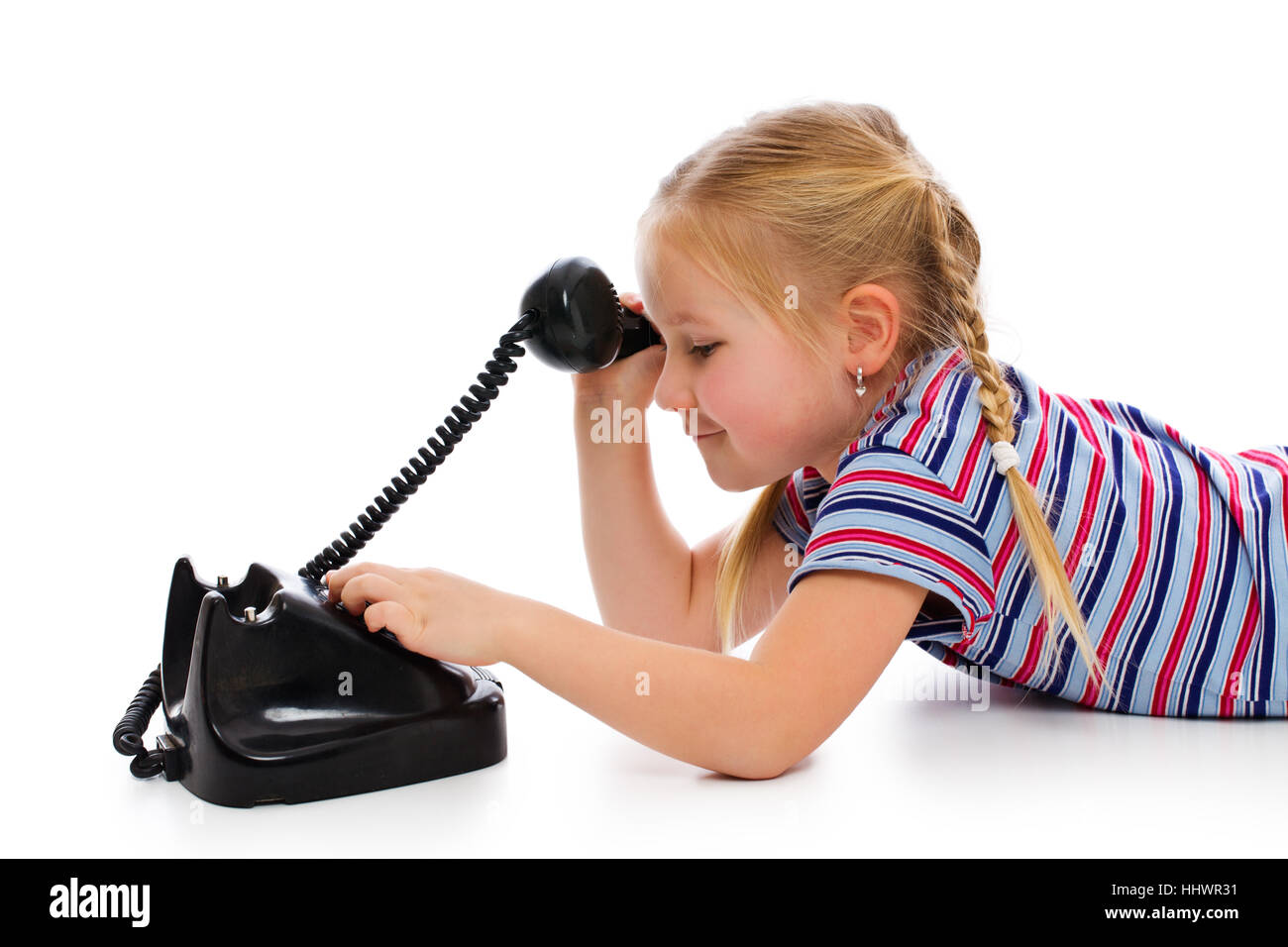 telephone, phone, call, portrait, retro, child, girl, girls ...