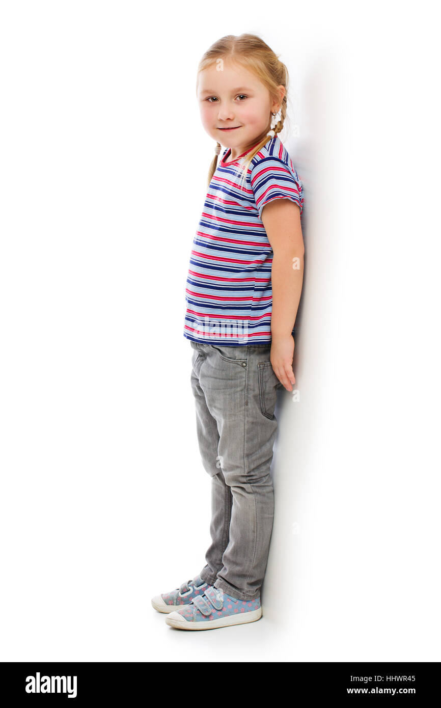 portrait, wall, child, white, leaning, girl, girls, humans, human ...