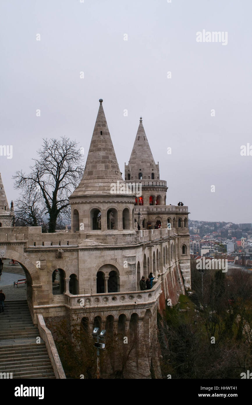View of Budapest Castle tower Stock Photo - Alamy
