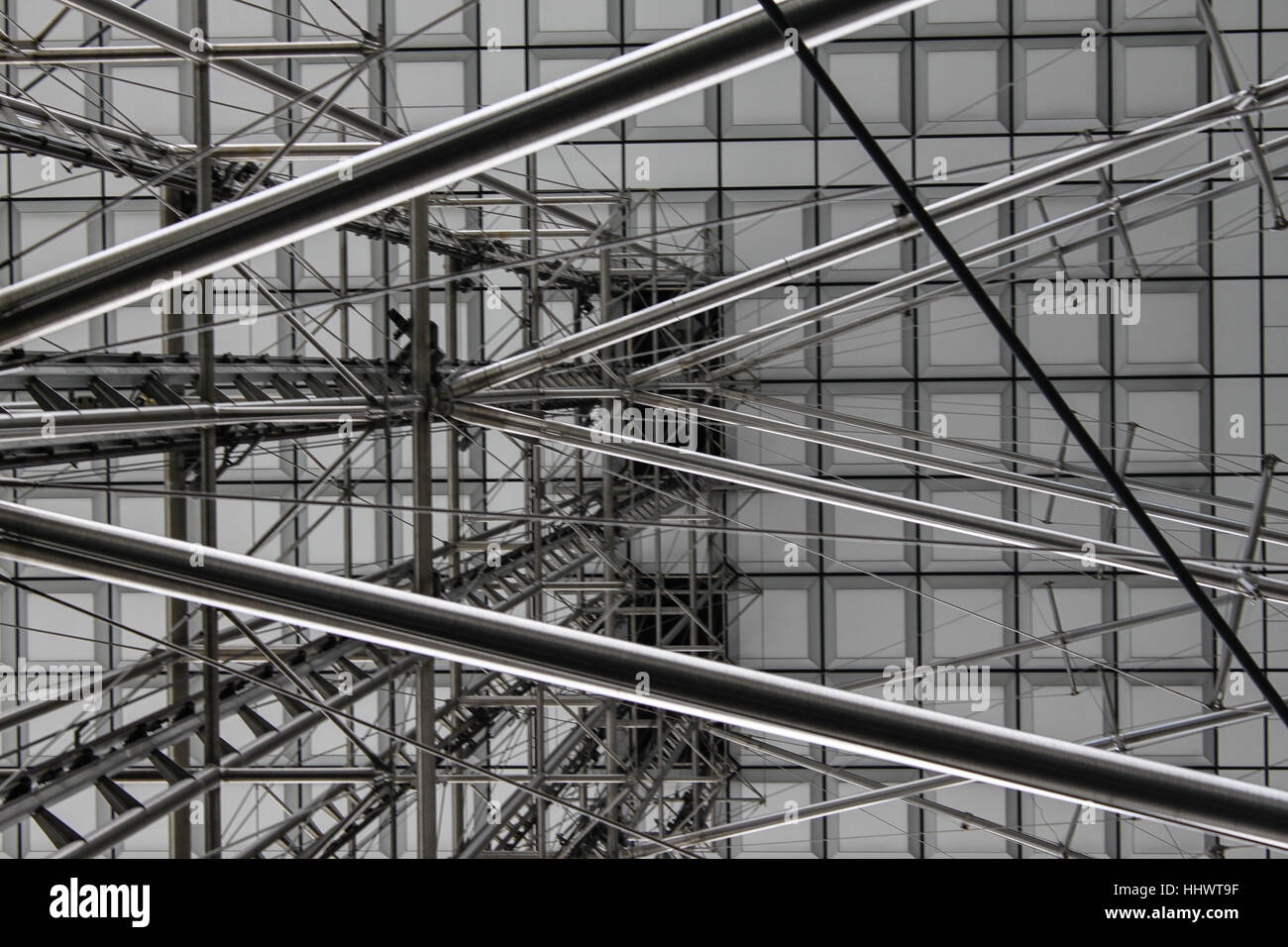 Modern abstract rooftop, ceiling from rods Stock Photo - Alamy