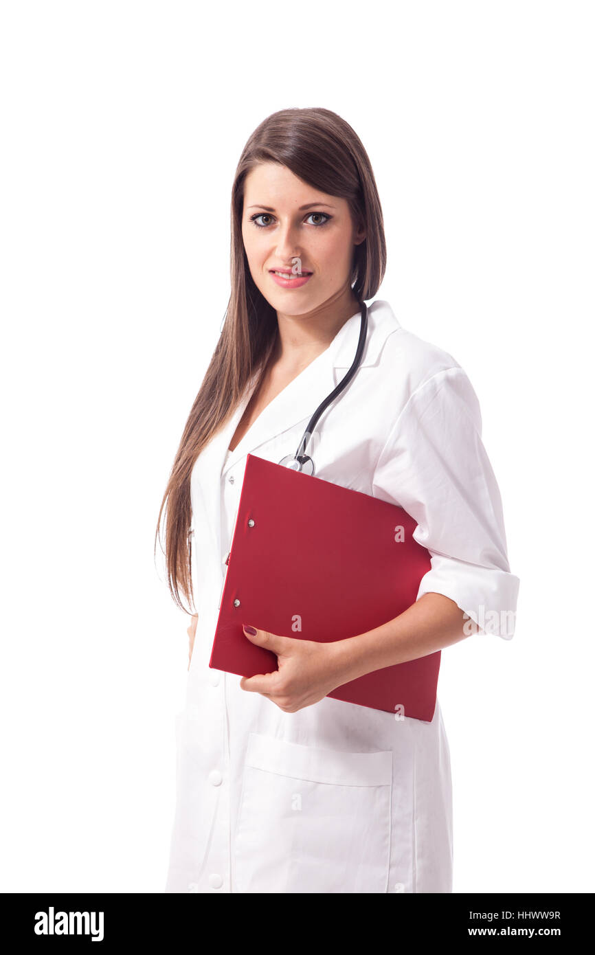 doctor, physician, medic, medical practicioner, woman, health, isolated ...
