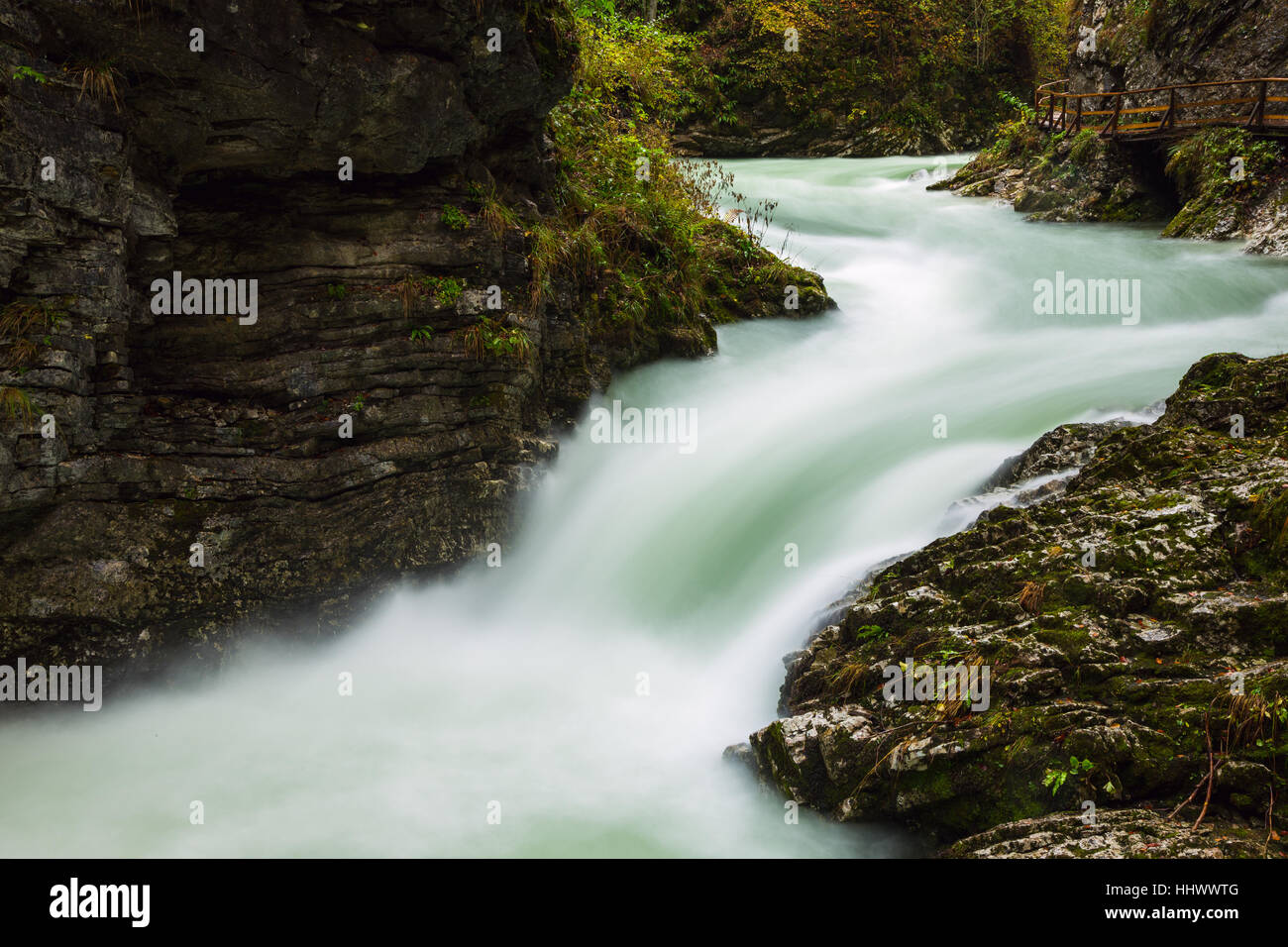 Beautiful famous Vintgar Gorge near Bled, Slovenia Stock Photo - Alamy