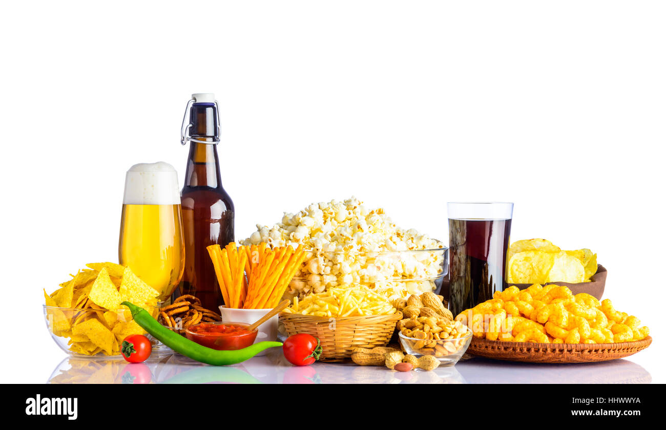 Junk food on white hi-res stock photography and images - Alamy