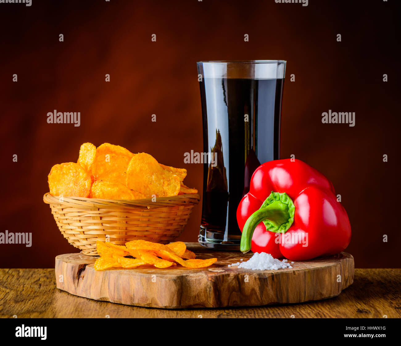 Chips and cola hi-res stock photography and images - Alamy