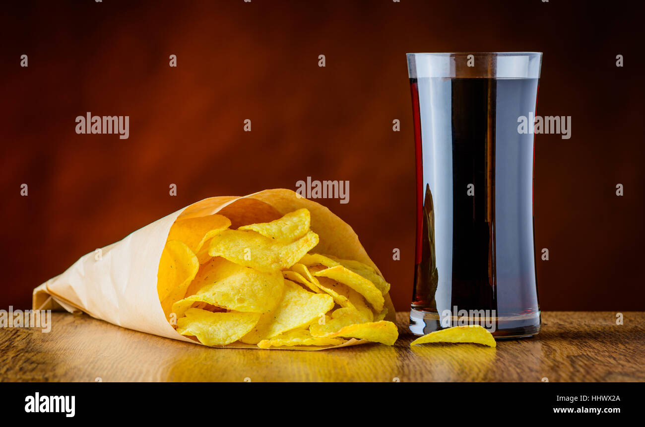 Chips and cola hi-res stock photography and images - Alamy