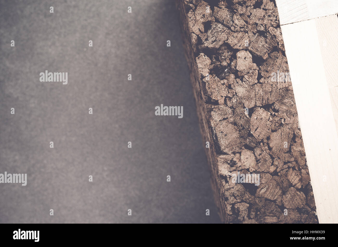 raw cork panel detail - construction natural insulating material Stock ...