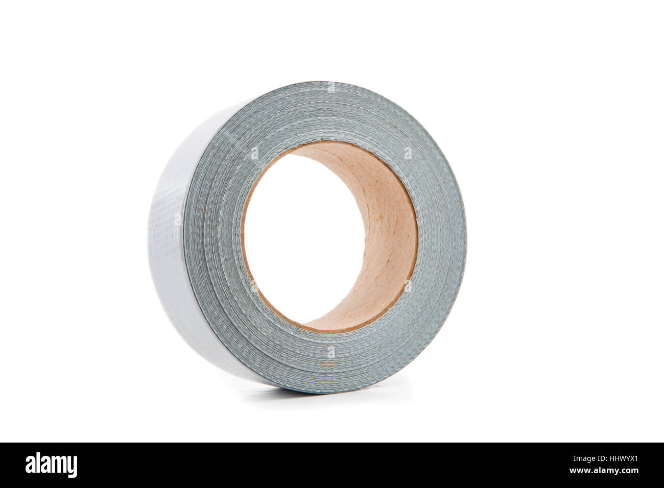 Unrolled silver adhesive tape Stock Photo - Alamy
