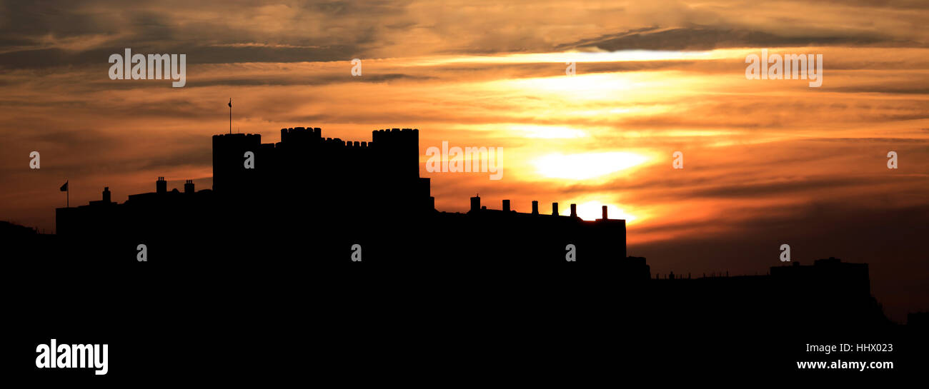 Spring Landscape, Dover Castle; Dover town; Kent county; England Stock ...