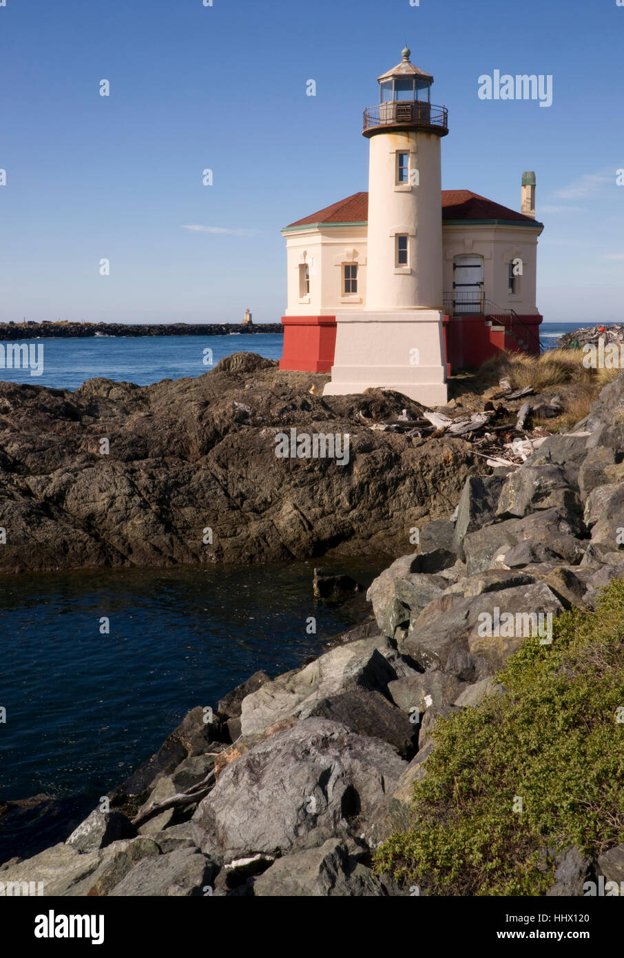 rocks, lighthouse, tower, horizon, park, beach, seaside, the beach ...