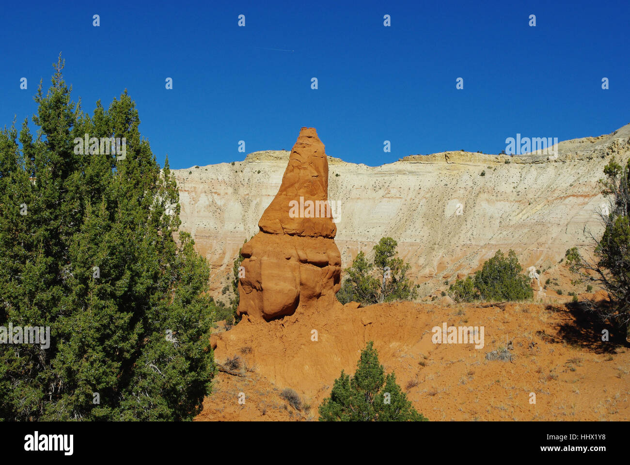blue, tower, desert, wasteland, formation, rock, firmament, sky ...