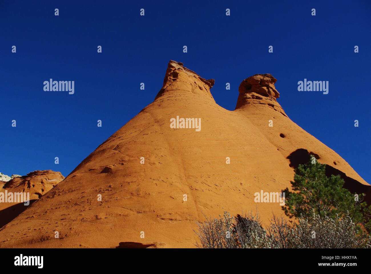 blue, tower, desert, wasteland, formation, rock, mountain, blue, tower ...