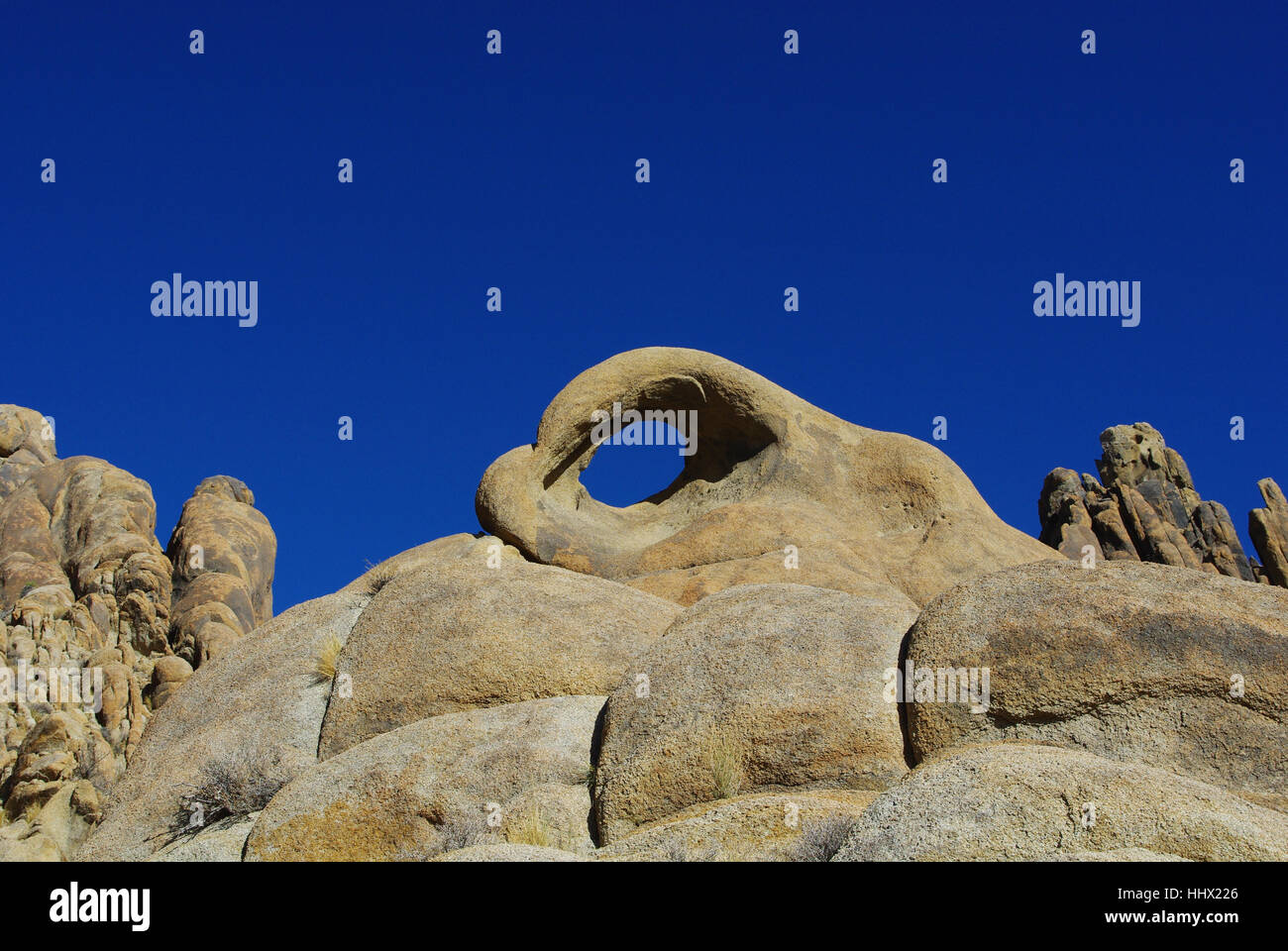 desert, wasteland, formation, rock, firmament, sky, blue, desert ...