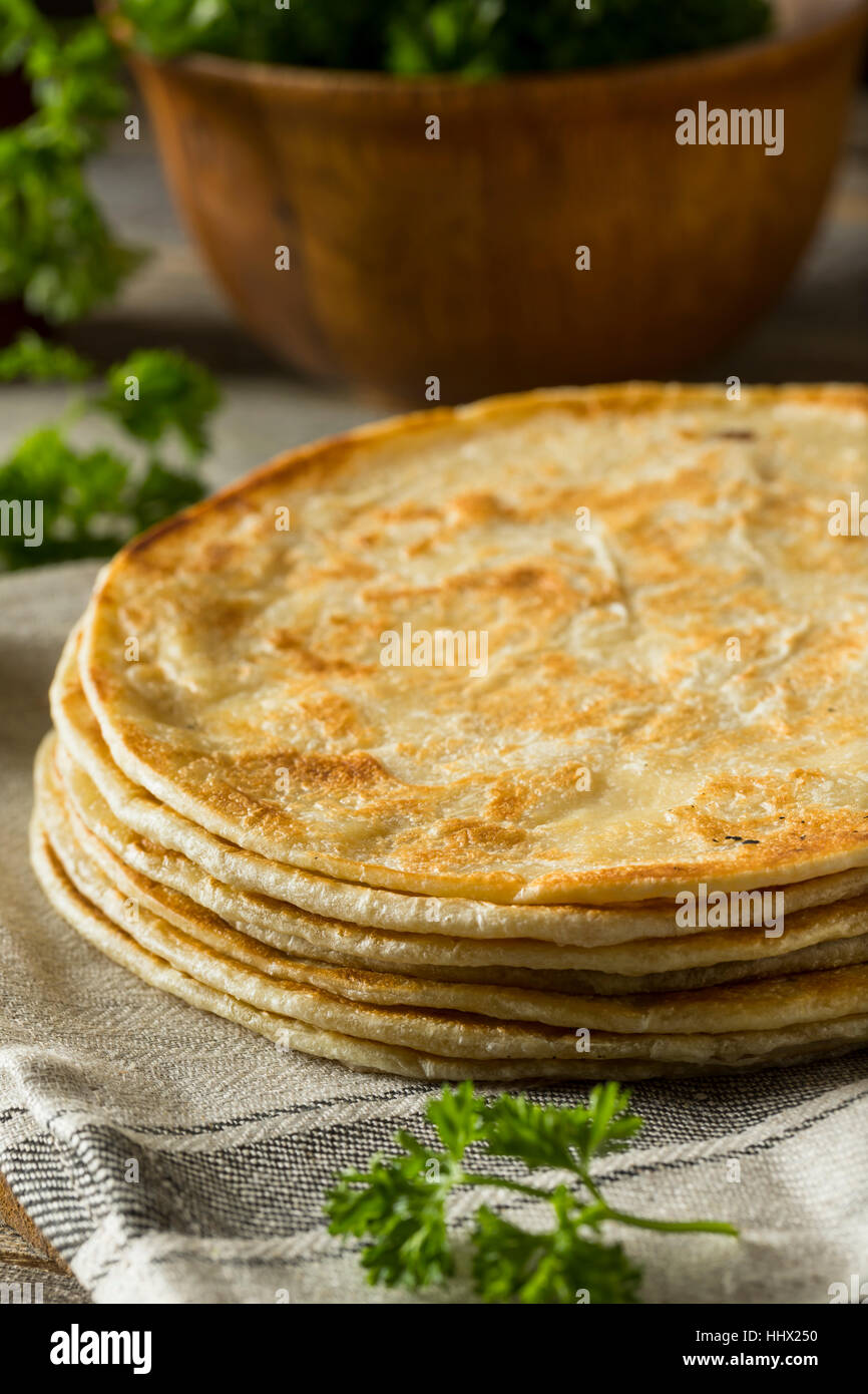 Homemade Flour Indian Paratha Bread Ready to Eat Stock Photo - Alamy