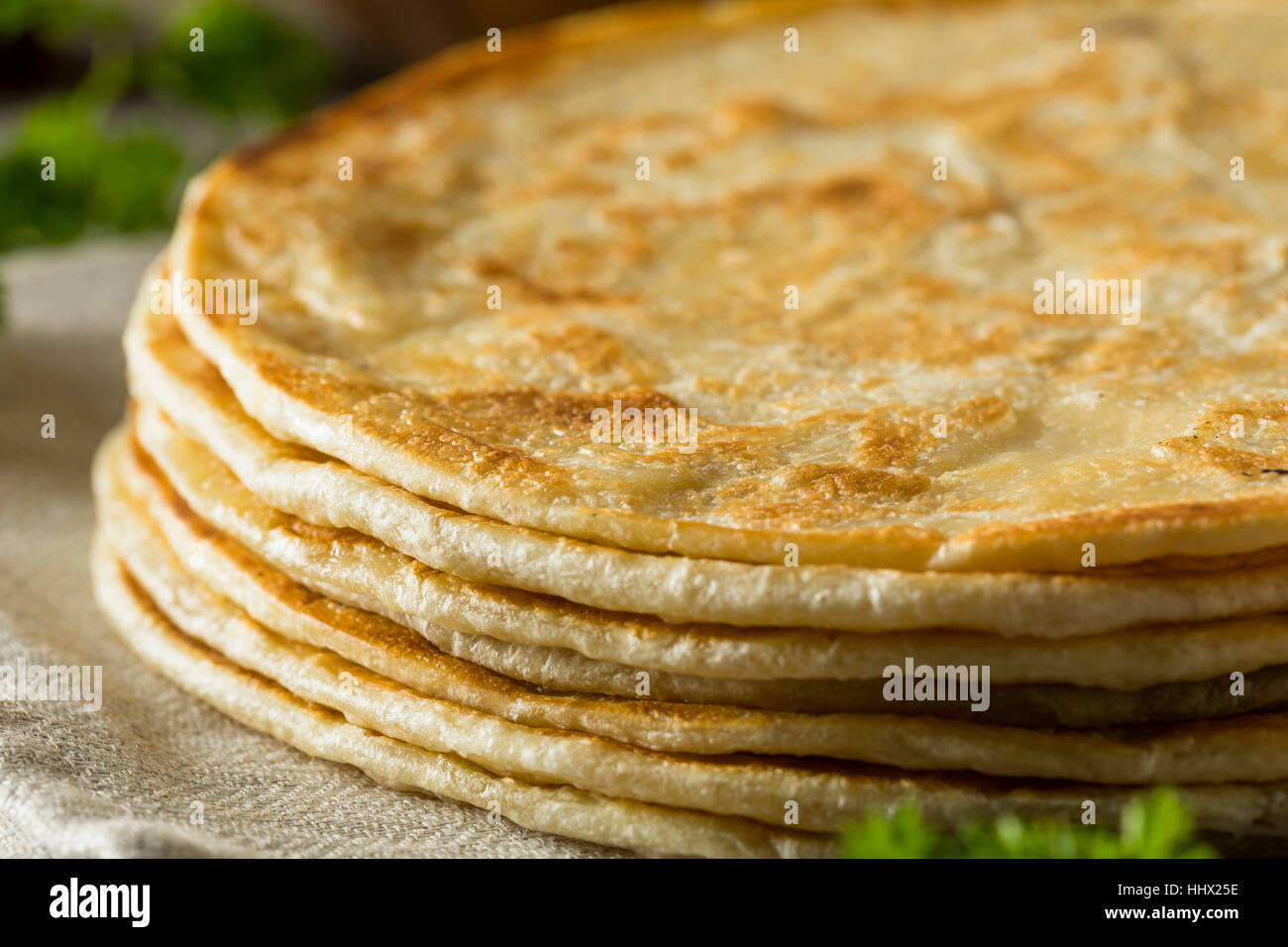 Homemade Flour Indian Paratha Bread Ready to Eat Stock Photo - Alamy