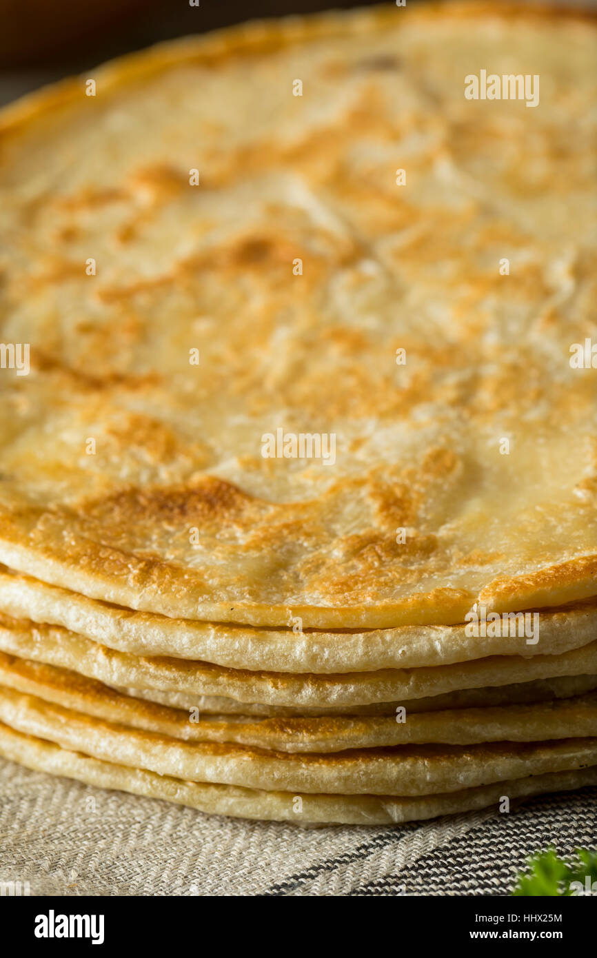 Homemade Flour Indian Paratha Bread Ready to Eat Stock Photo - Alamy