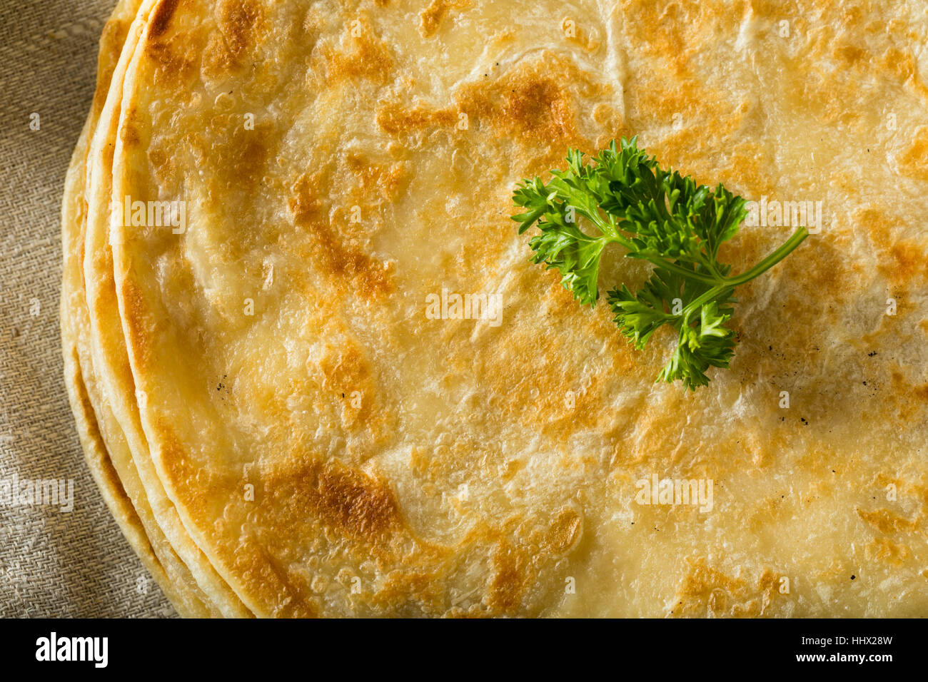 Homemade Flour Indian Paratha Bread Ready to Eat Stock Photo - Alamy