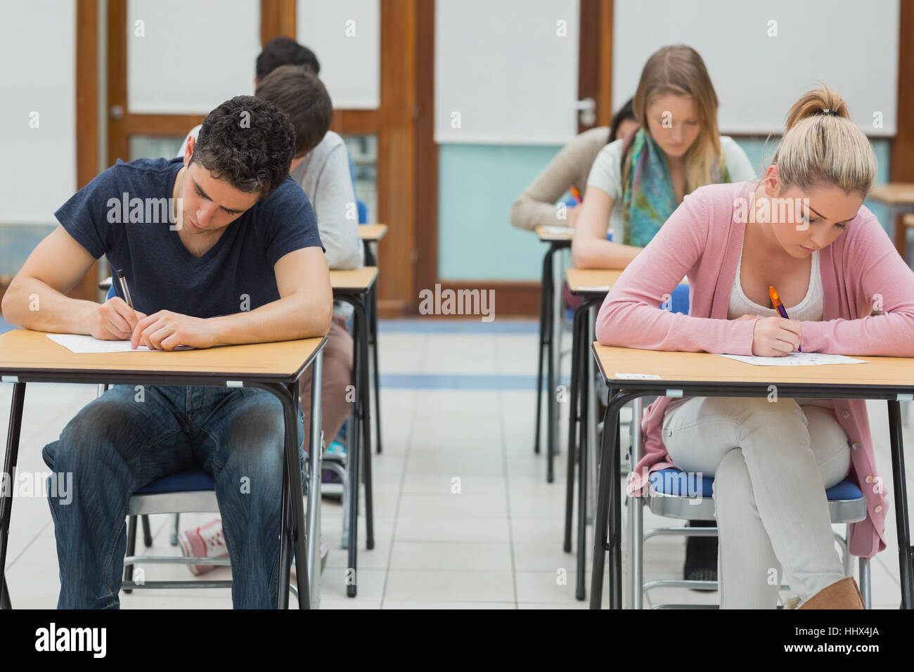Writing exams hall hi-res stock photography and images - Alamy