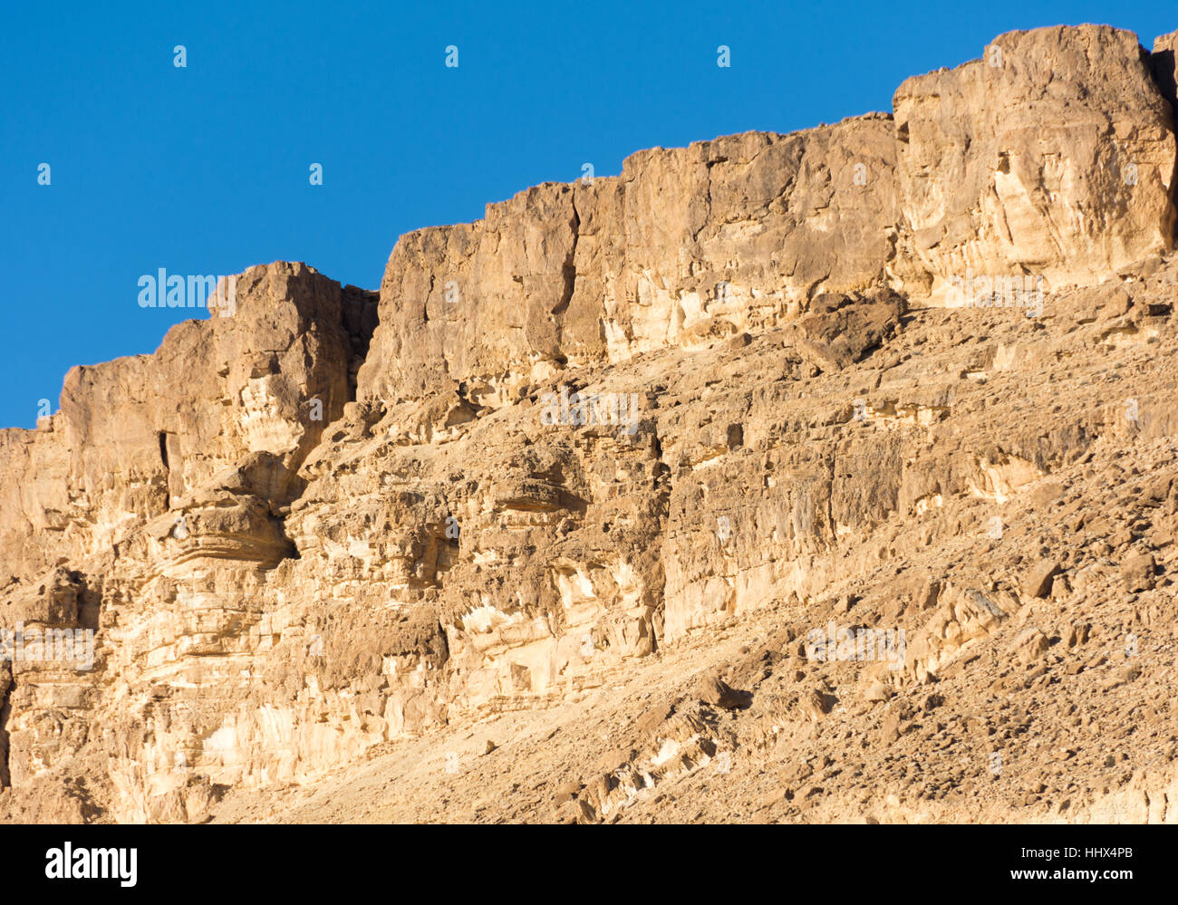 Wind carved rock formations in the Ramon Crater (Makhtesh) in the ...
