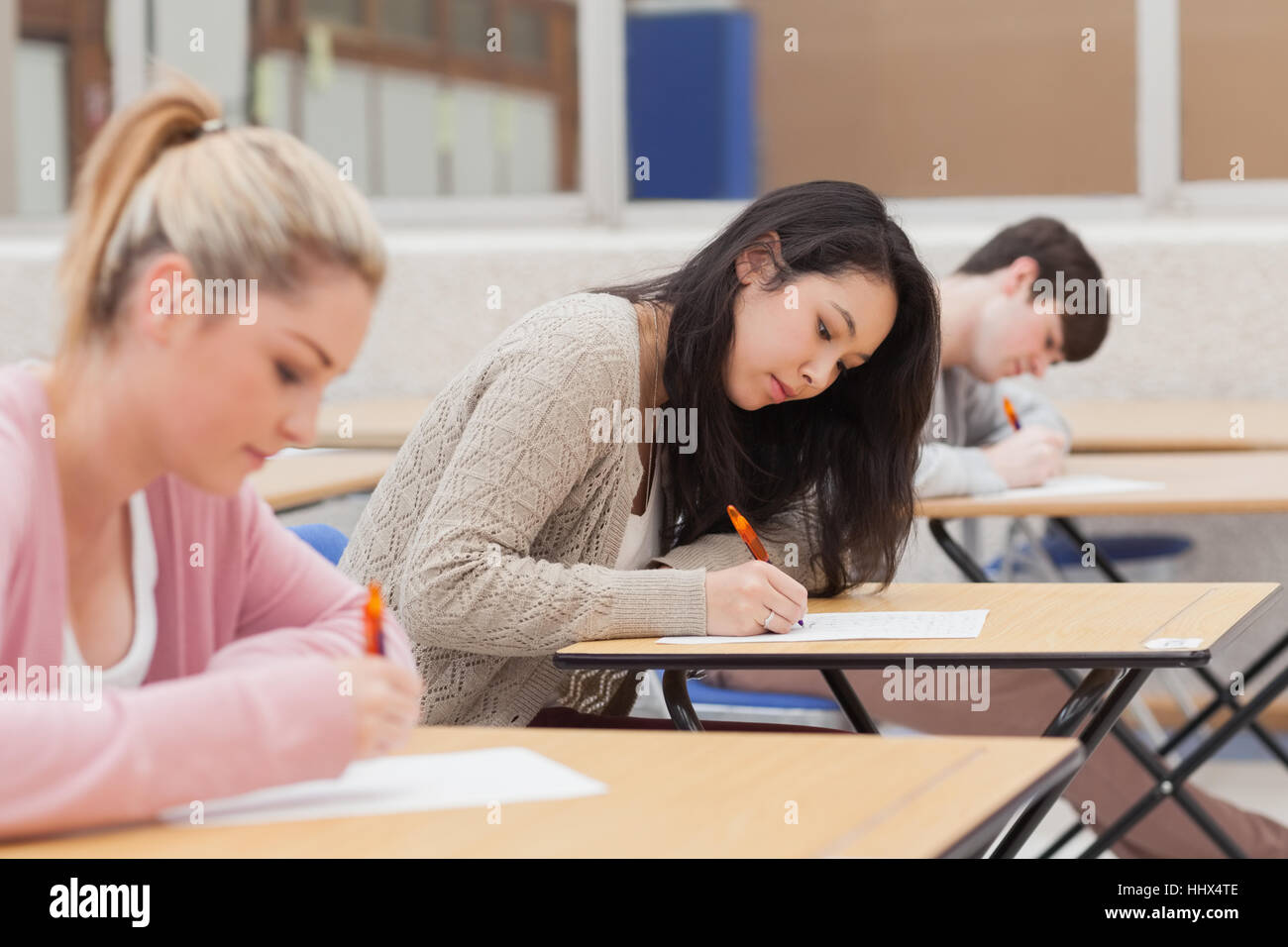 Exam hall students taking test hi-res stock photography and images - Alamy