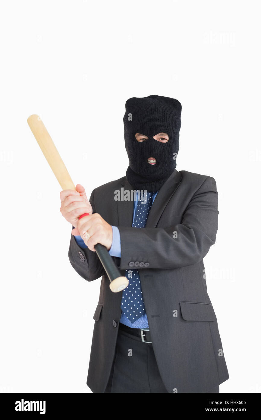 Balaclava man baseball bat hi-res stock photography and images - Alamy