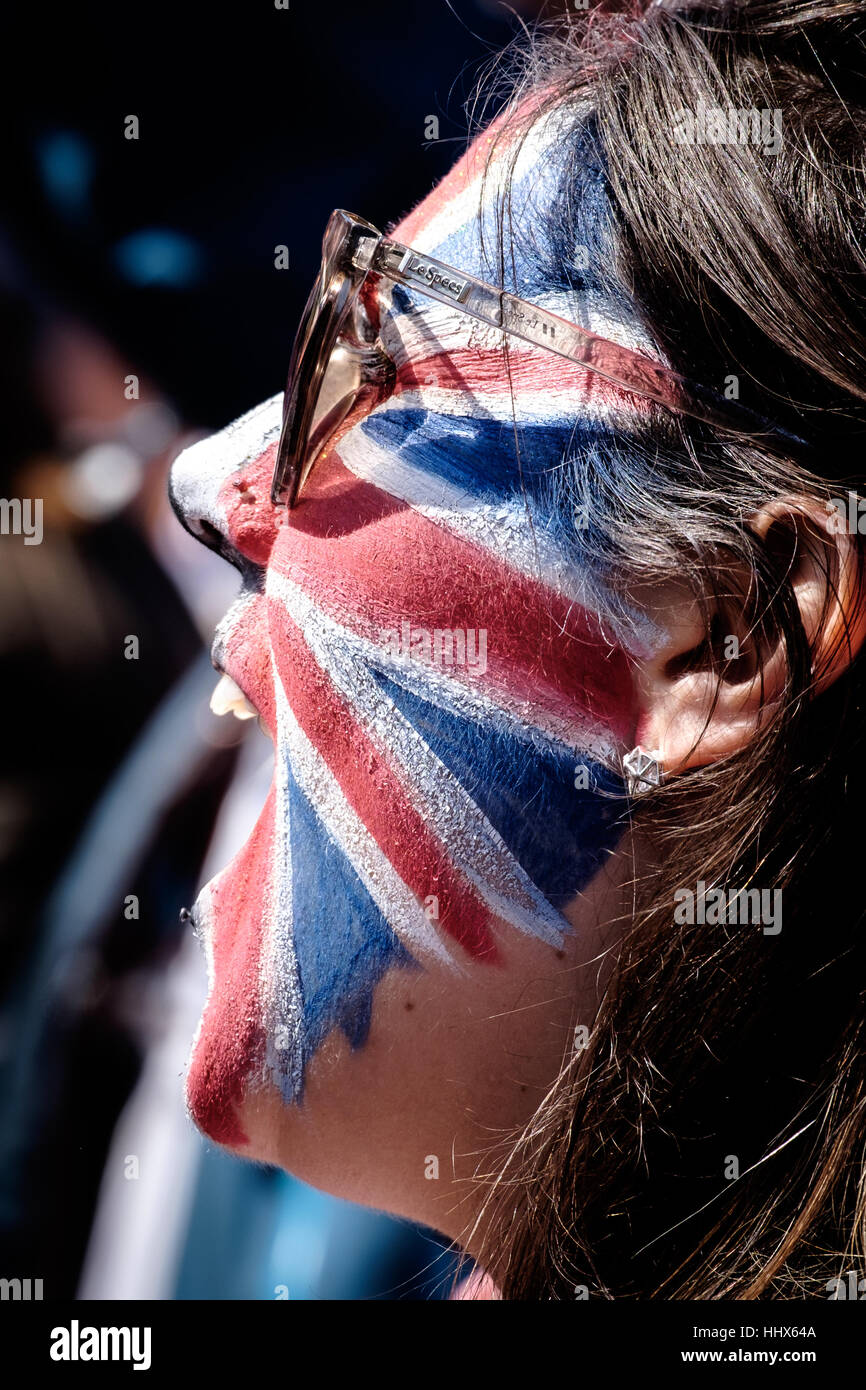 Face paint and british flag hi-res stock photography and images - Alamy