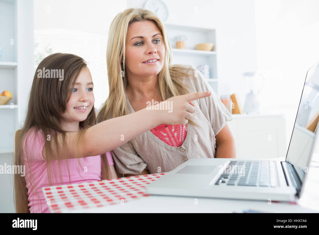 Child pointing out something away hi-res stock photography and images ...